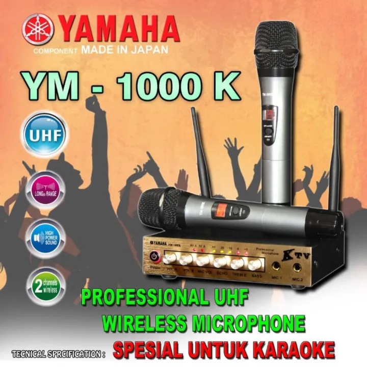 Mic Wireless Handle YAMAHA YM 1000K microphone Wireless Yamaha digital | Lazada Indonesia