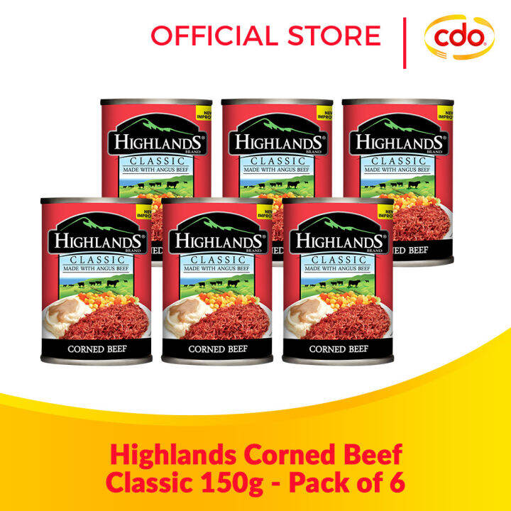 HIGHLANDS Classic Corned Beef 150g - Pack of 6 | Lazada PH