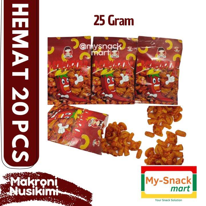 Mysnackmart - Makroni Kering 25GR Macroni viral tiktok Paket hemat ...