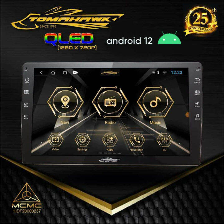Tomahawk 10.1 Inch Android GPS Player with QLED 2.5D HD Glass ...