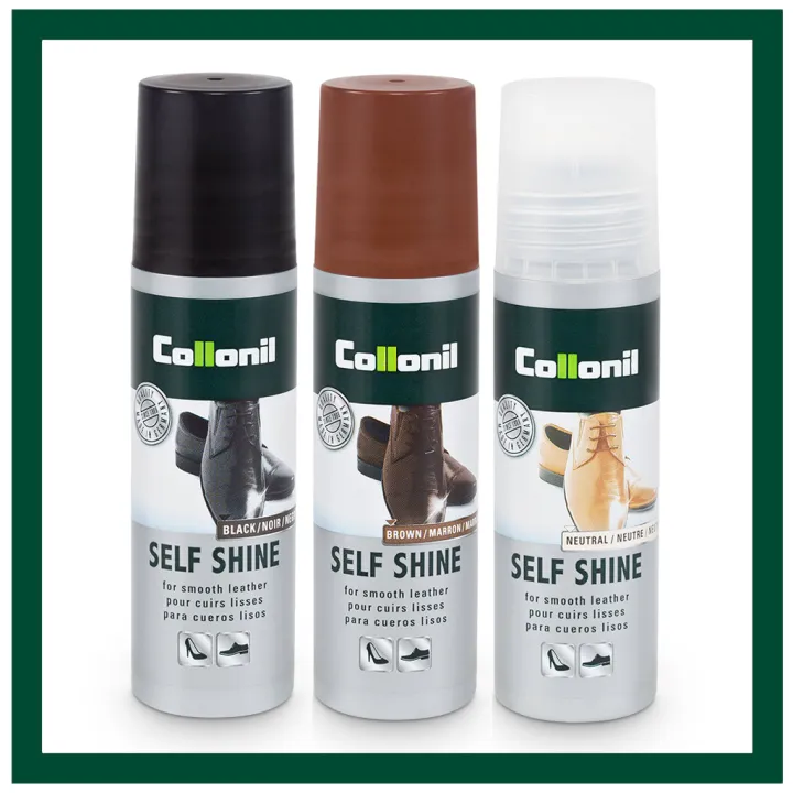 Collonil Self Shine 100ml โคโลนิลน้ำยาเคลือบเงารองเท้าหนัง (ดำ,น้ำตาล ...
