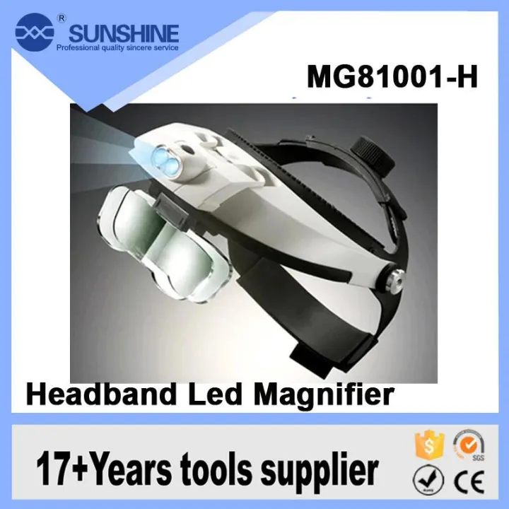 SUNSHINE MG81001-H portable double personal headlight magnifier for ...