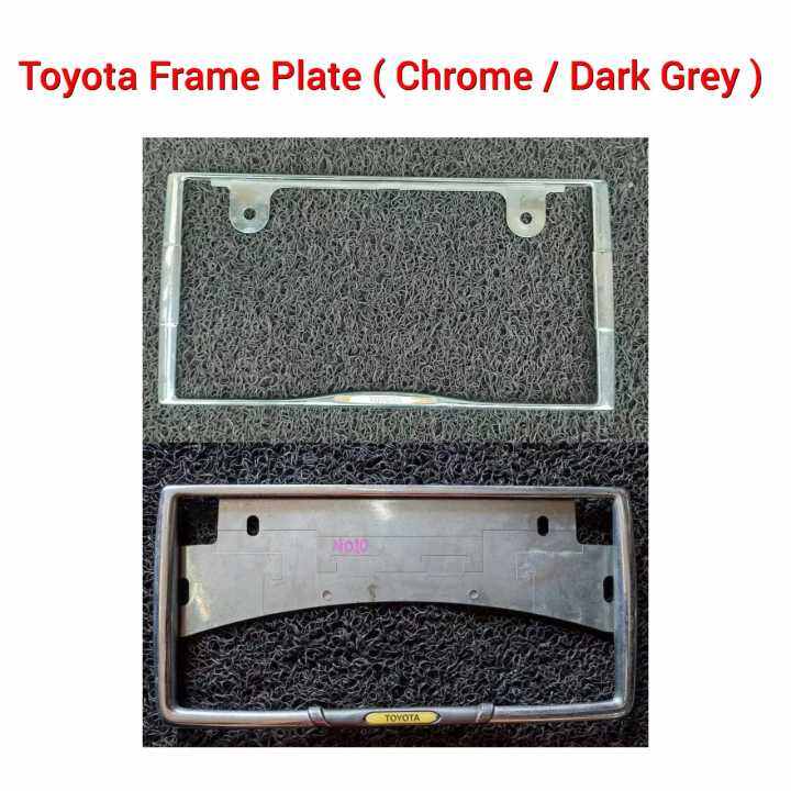 🇯🇵🇯🇵 Toyota Frame Plate ( Chrome / Dark Grey ) / Car Number Plat ...