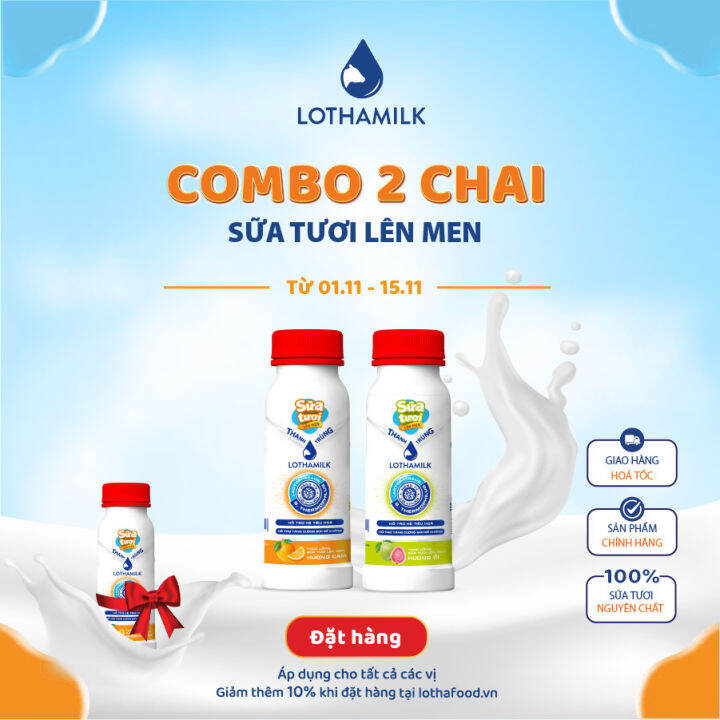 Sữa tươi lên men Lothamilk chai 250ml | Lazada.vn