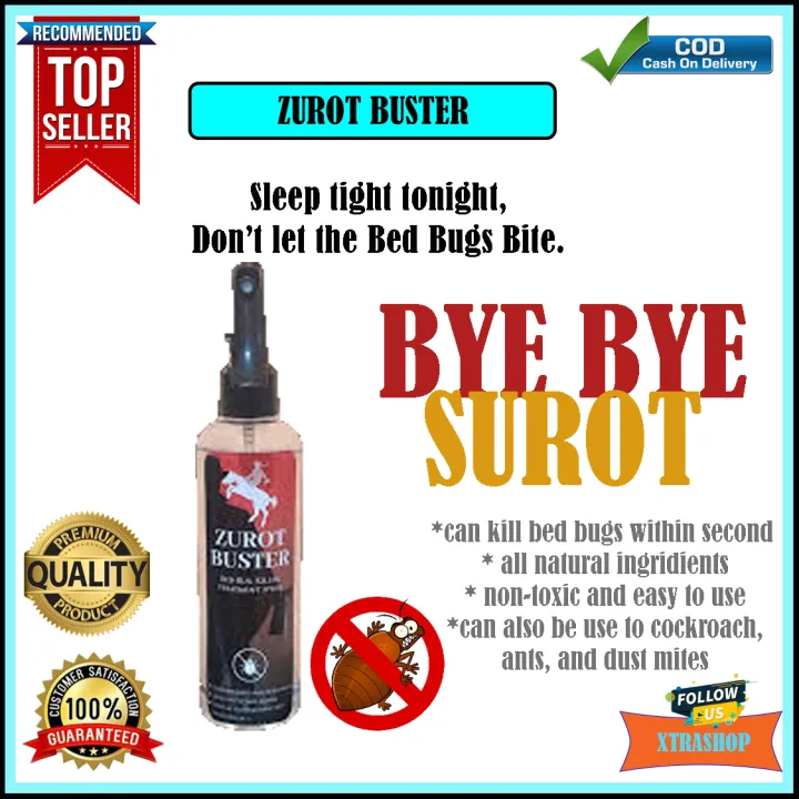 Original Zurot Buster BedBug / Surot Killer Spray (250 ML), BEST FOR ...