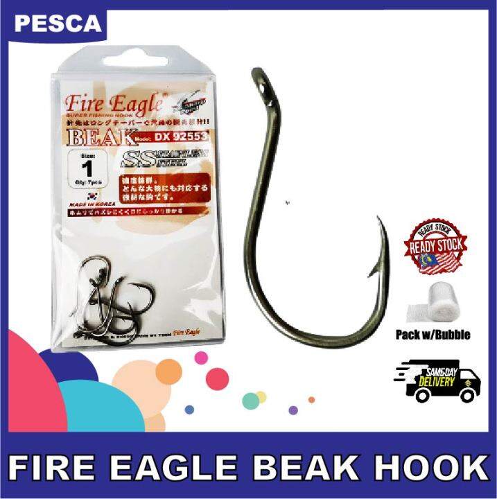 PESCA - FIRE EAGLE Beak Hook (DX 92553) Fire Eagle Fishing Hook Mata ...