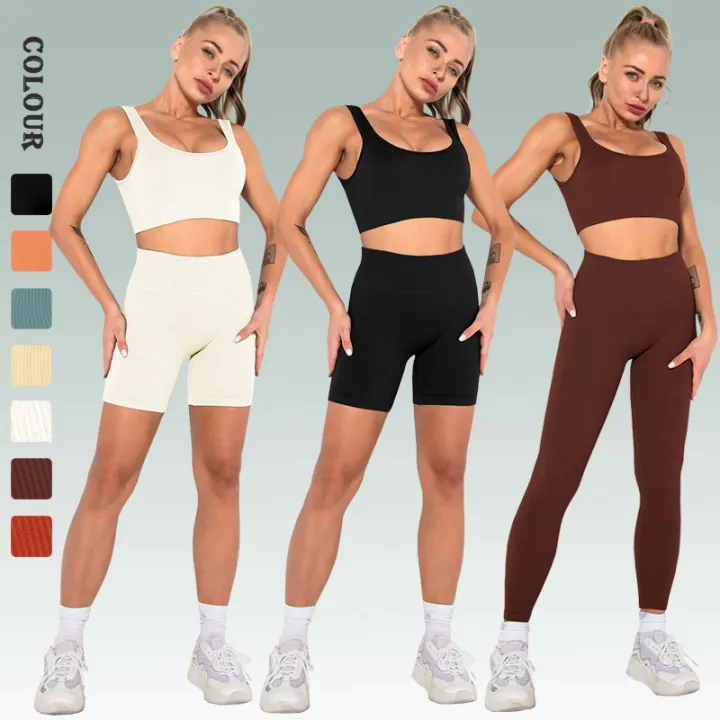 ชุดกีฬาสำหรับผู้หญิงกีฬาสาวเสื้อผ้าออกกำลังกายหญิงยิมชุดเสื้อผ้า ...