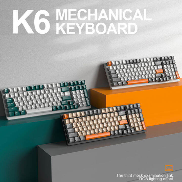 K6 Shimmer 98 Keys RGB Wireless mechanical keyboard tri mode Hot ...