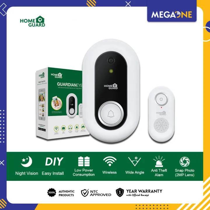 Homeguard WiFi Smart Doorbell Camera with Snap Photo | Lazada PH