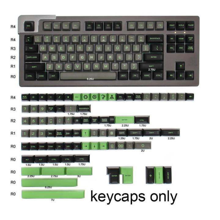 170 Keys Aifei Green Shimmer Keycap ABS Two-color Molding SA Profile ...