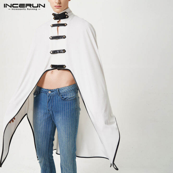 Medussa INCERUN Mens Baggy Coats Jackets Overcoats Gothic Punk Medieval ...