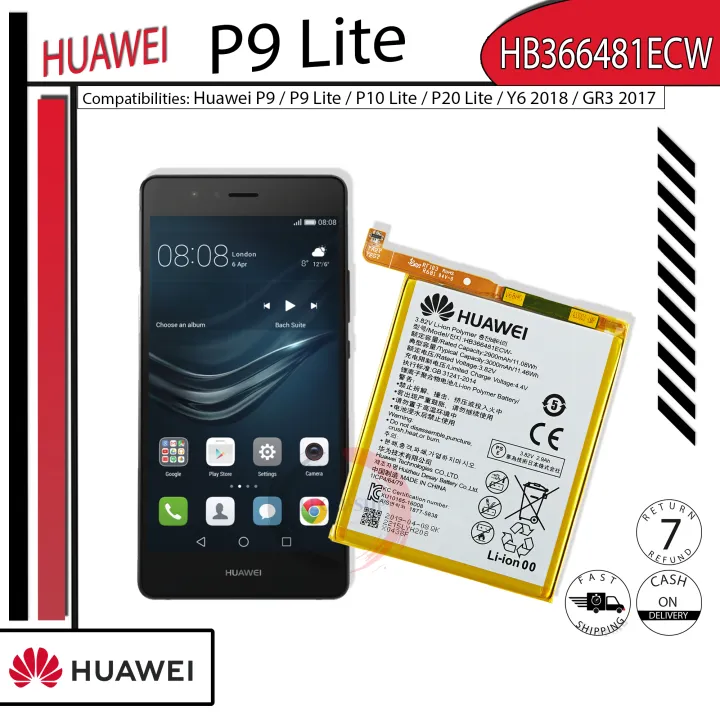 Huawei P9 Lite Battery Model: HB366481ECW (3000mAh) Original Equipment ...
