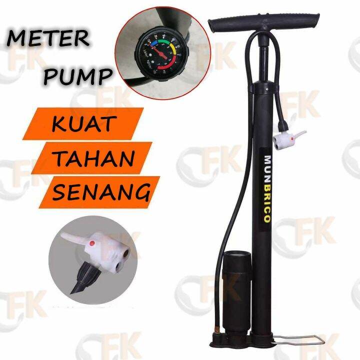 High Quality Bicycle Hand Pump With Meter / Pam Tayar Basikal | Lazada