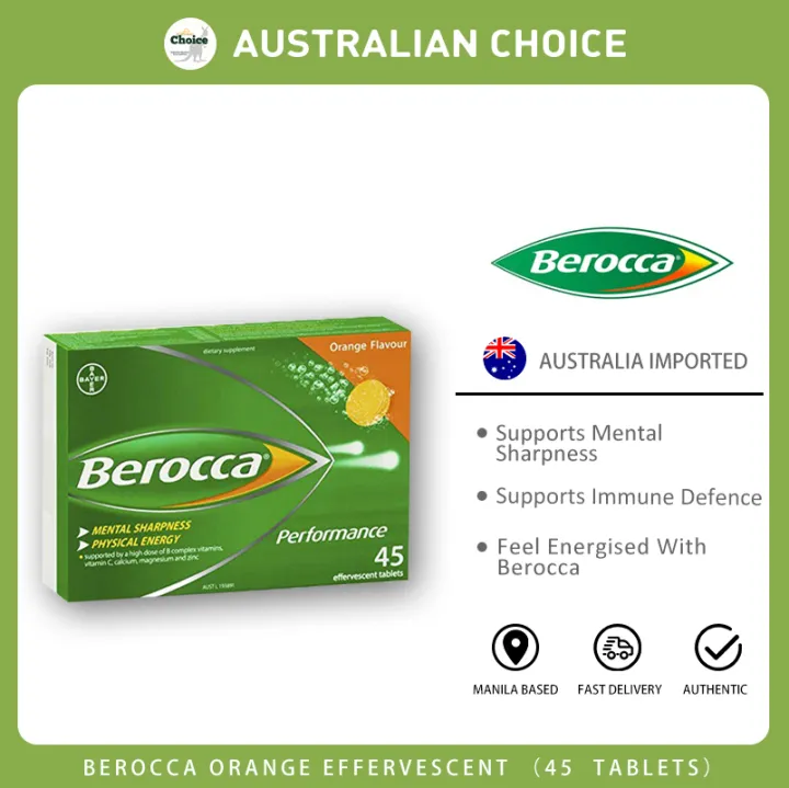 Berocca Performance Orange 45 Effervescent Tablets | Lazada PH