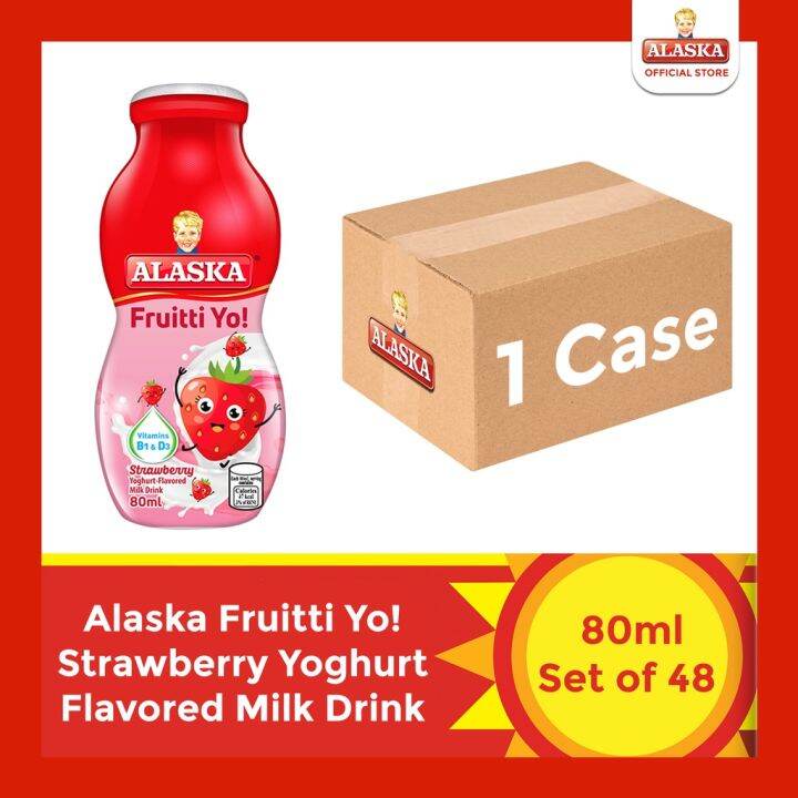 Alaska Fruitti Yo! Strawberry Yoghurt Milk Drink 80ml | 1 case | Lazada PH
