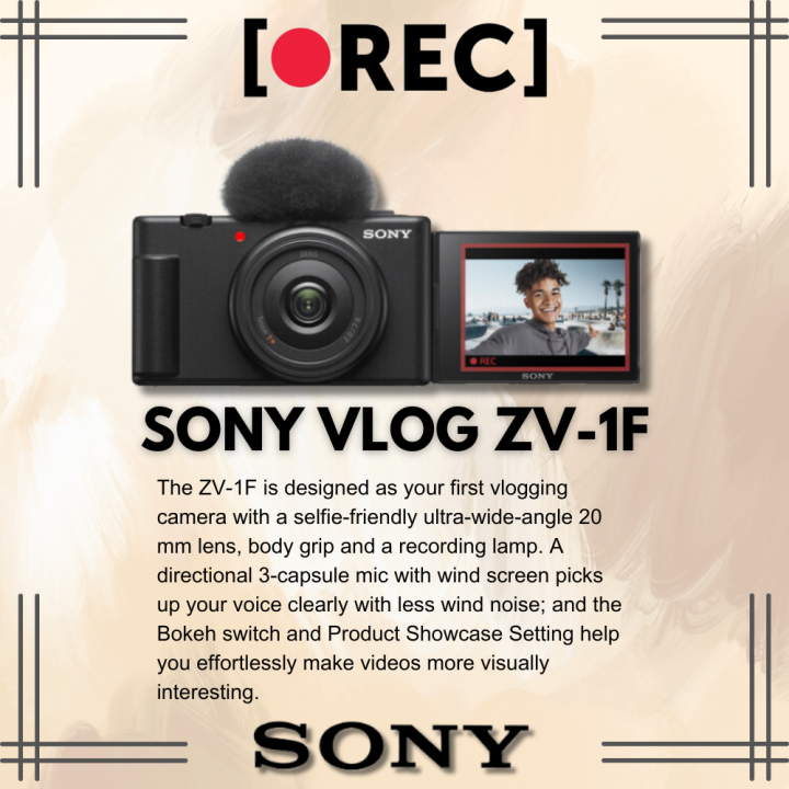 Sony ZV-1F ZV1F ZV-1 Digital Vlogging Camera with 4K HDR - Sony ...