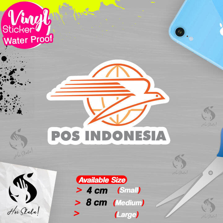 Heishaka Stiker Pos Indonesia Sticker LOGO Perusahaan BUMN Vinyl Anti ...
