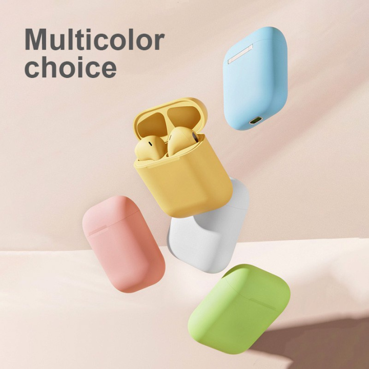 Colorful TWS Bluetooth I12 Key Wireless Headphone Sports Mini Macaron ...
