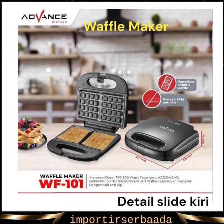 IMP- ADVANCE WAFFLE MAKER PEMANGGANG ROTI WAFFLE 2 LAPIS WF-101 | Lazada Indonesia