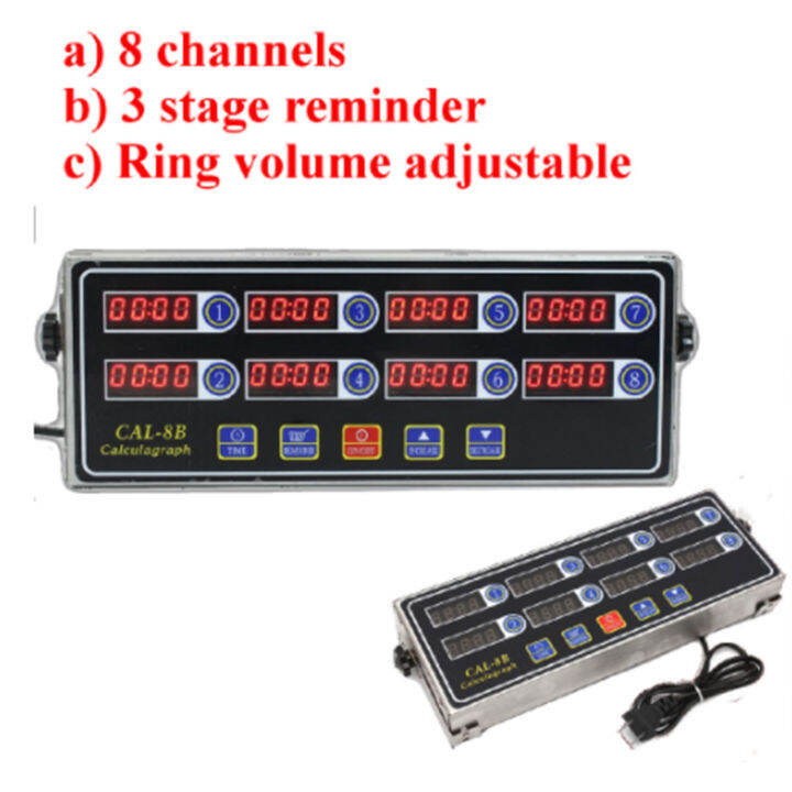 CAL-8B Portable Calculagraph 8 Channel Digital Timer Kitchen Cooking ...