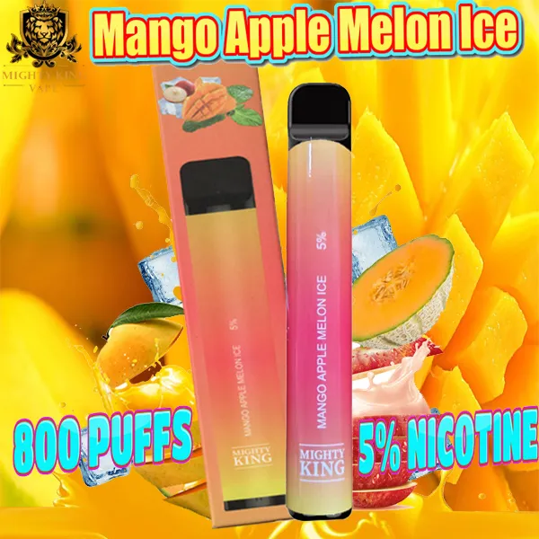 LEGIT MIGHTY KING Puff Plus smoke vaper full set (800 Puffs) (MANGO ...