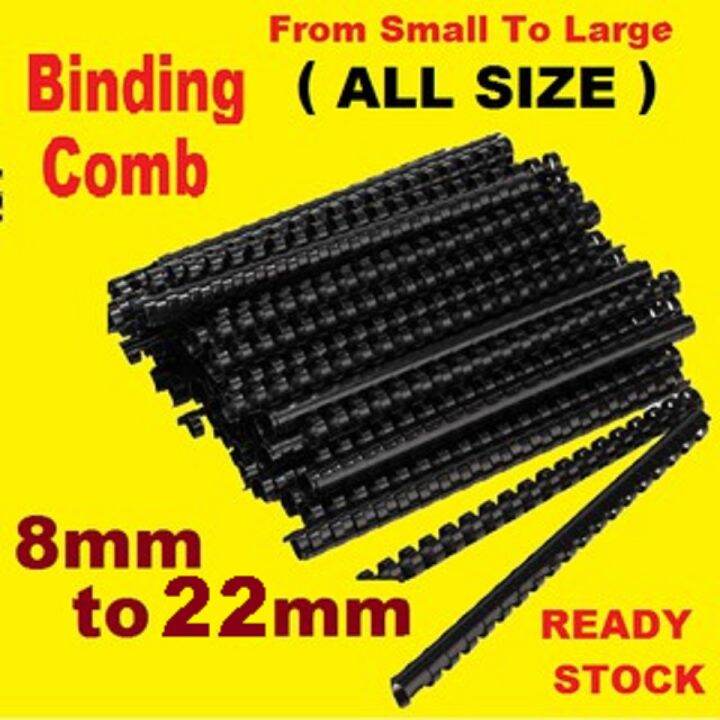 Plastic Comb Binding Ring Black - A4 (All Size) | Lazada