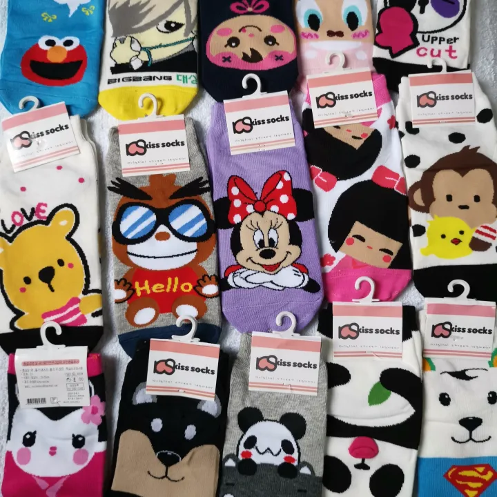 Iconic socks Cartoon socks Korean Characters Cutest socks Medyas Cotton ...
