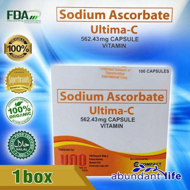 1 BOX ULTIMA C SODIUM ASCORBATE 100CAPSULES 100% AUTHENTIC BEST SELLER ...