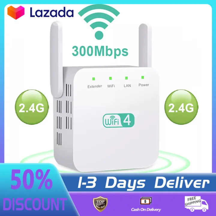 ILAHUI 2.4G WiFi Repeater High Power Wireless Extender 300M WiFi ...