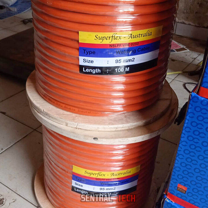 KABEL LAS ORANGE 95MM SUPERFLEX AUSTRALIA FULL TEMBAGA / WELDING CABLE ...
