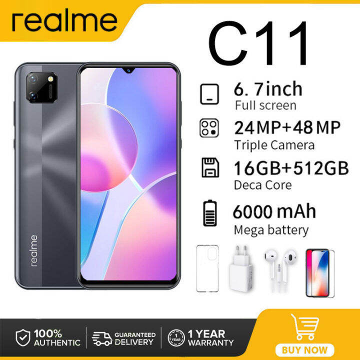 Realme C11 smart phone 16+512G Large Memory smartphones 6000mah phone 5G smartphone 6.7inch ...