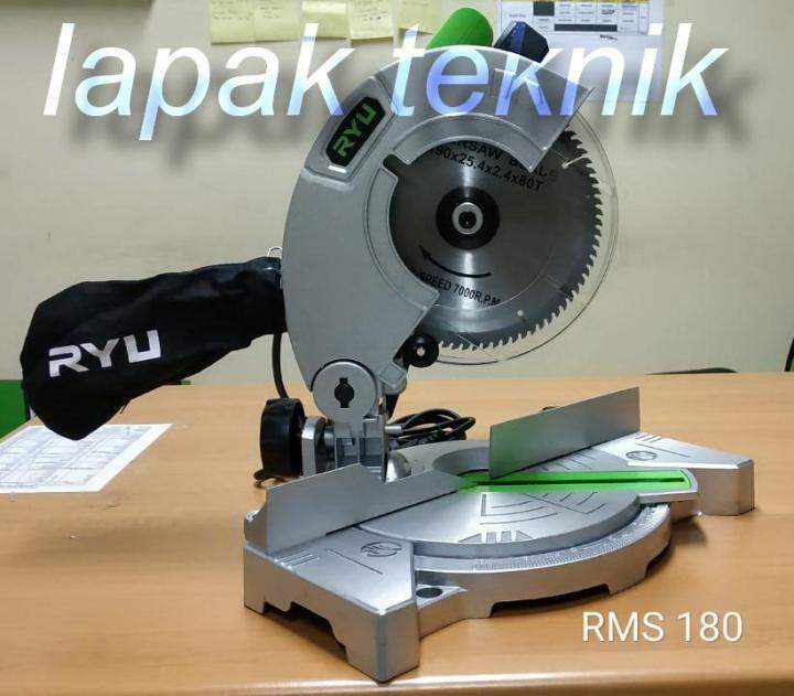 Mesin Miter Saw Mesin Potong Alumunium Kayu 7 TEKIRO RYU RMS 180 ...