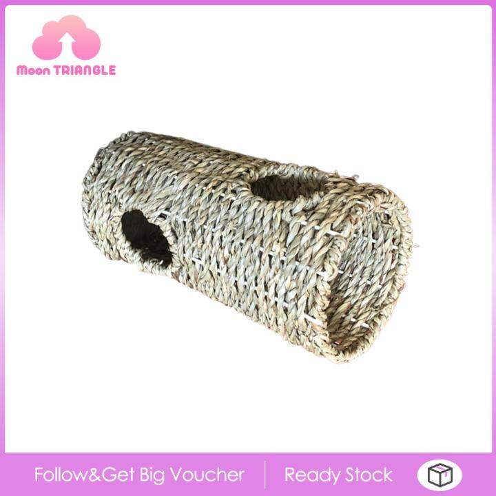 Moon TRIANGLE Hamster Grass Tunnel Tube Burrow Hideout for Syrian ...
