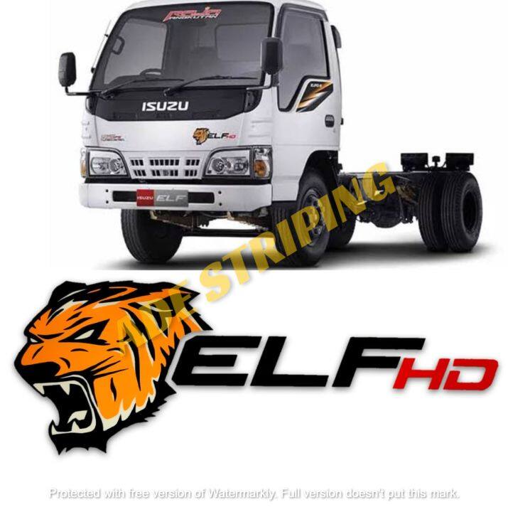 STIKER STRIPING LIS MOBIL ISUZU ELF HD MACAN STICKER DEPAN ISUZU TRUCK ...
