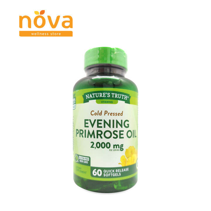 Nature's Truth Cold Pressed Evening Primrose Oil 2000mg 60 Softgels ...
