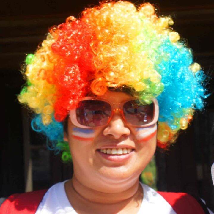 Rambut Palsu Warna Wig Badut Kribo Aksesories Rambut Dekorasi Pestaaa ...