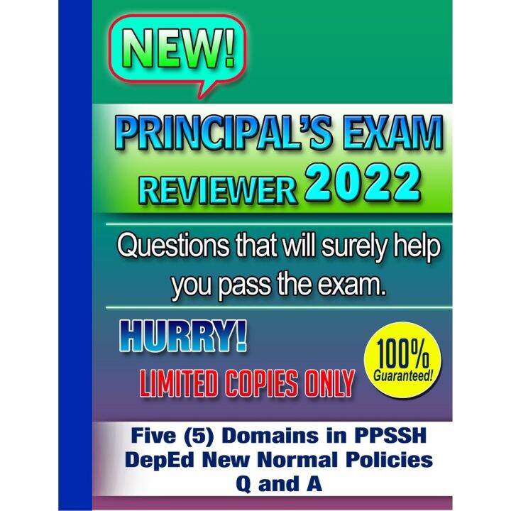 NEW PRINCIPAL'S EXAM REVIEWER 2022 | Lazada PH