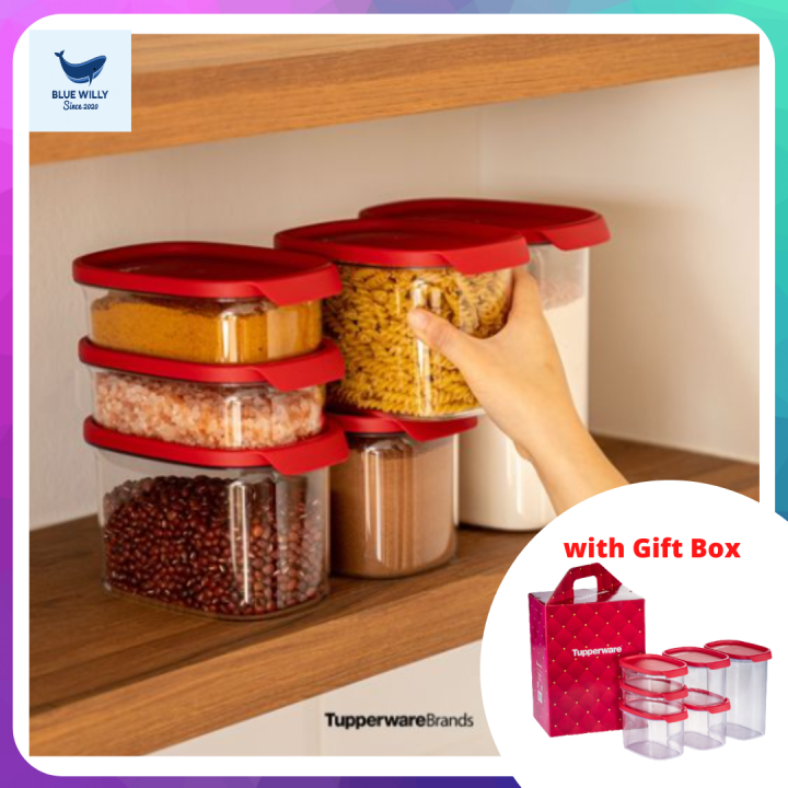 6pcs Ultra Clear Container Tupperware Kitchen Pantry Food Storage Bekas ...