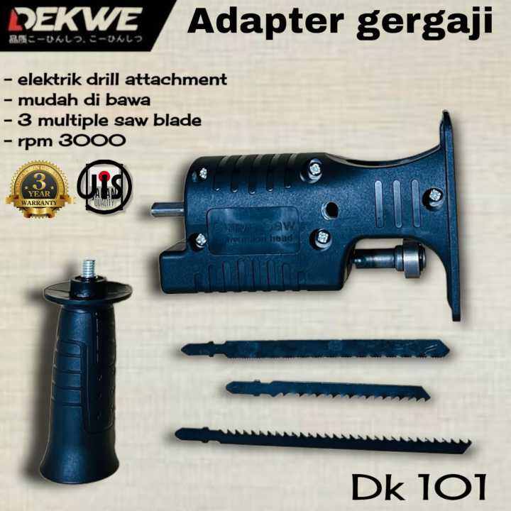 Alat Pengubah Bor Ke Mesin Potong Adapter Konektor Jigsaw Kayu Besi Gergaji DK101 | Lazada Indonesia