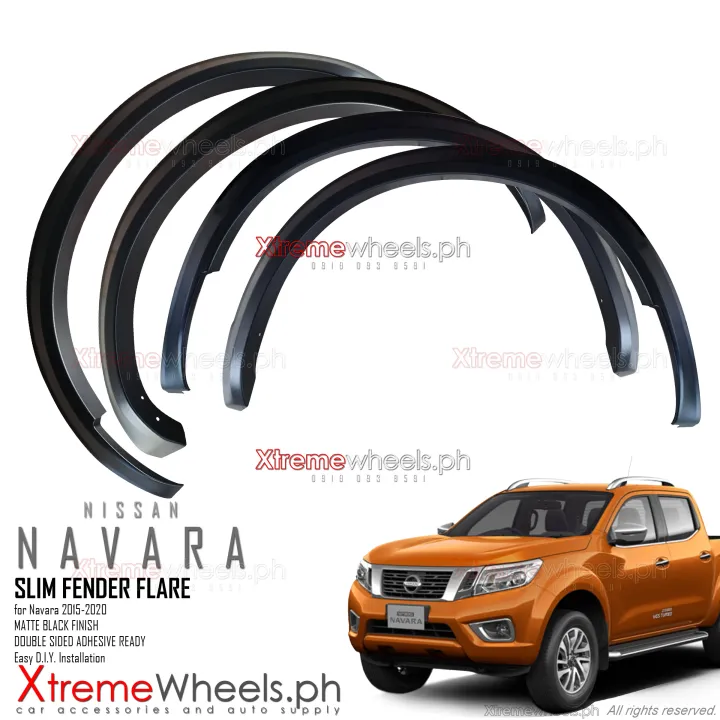 Nissan Navara EL VL VE 2015-2020 Thailand Made Slim Fender Flare Matte ...