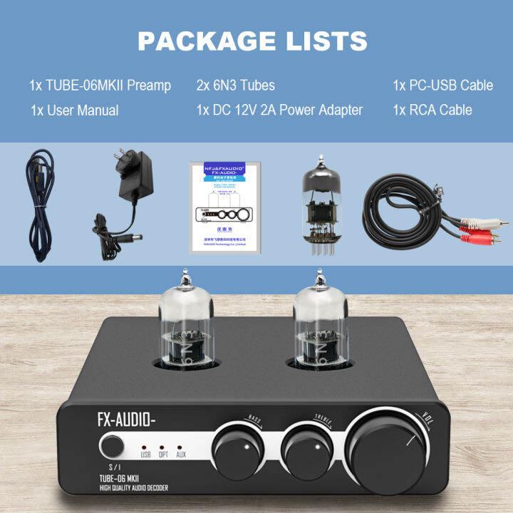 Bộ Tiền Khuếch Đại Và Giải Mã Âm Thanh Chuẩn Hires Audio FX-AUDIO TUBE ...