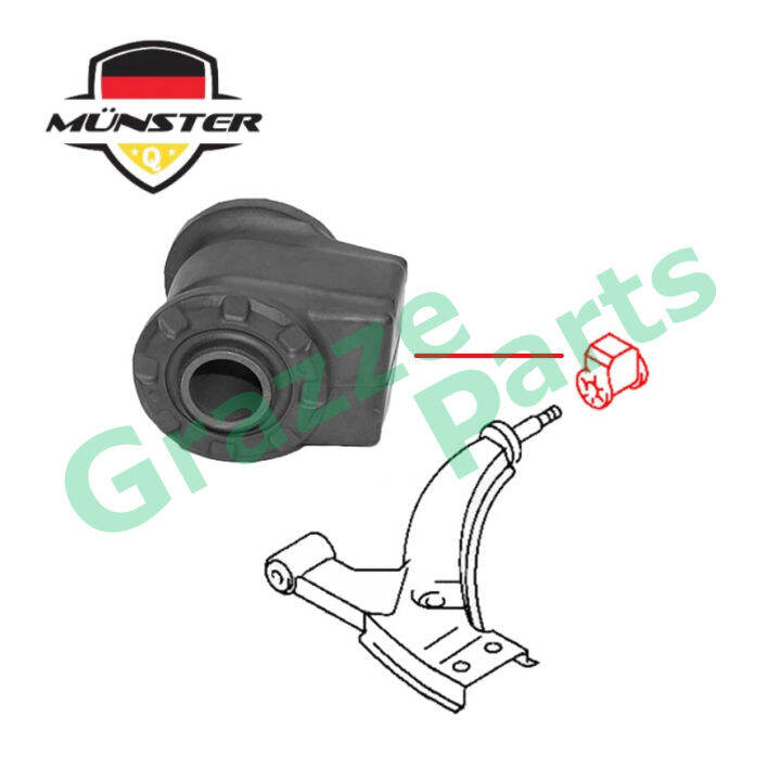 (1pc) Münster Front Lower Control Arm Bush (Big) 48655-12010 for Toyota ...