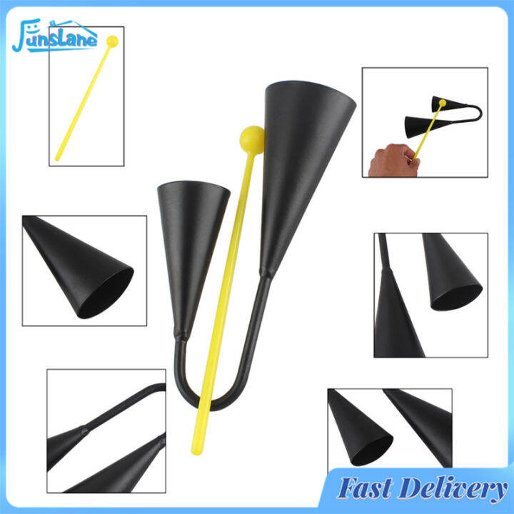 FunsLane OF Agogo Bell Traditional Agogo Bell With Stick Two Tone ...