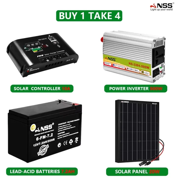 sTZOOIhD NSS solar complete set: 20W solar panel 10A solar charger ...