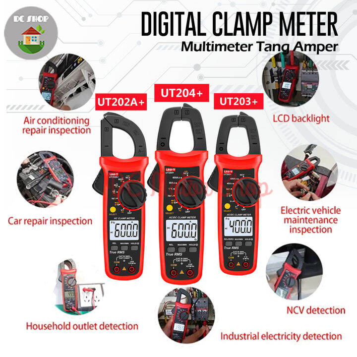 Uni-T UT202A+ UT203+ UT204+ Digital Clamp Meter Multimeter Tang Amper ...