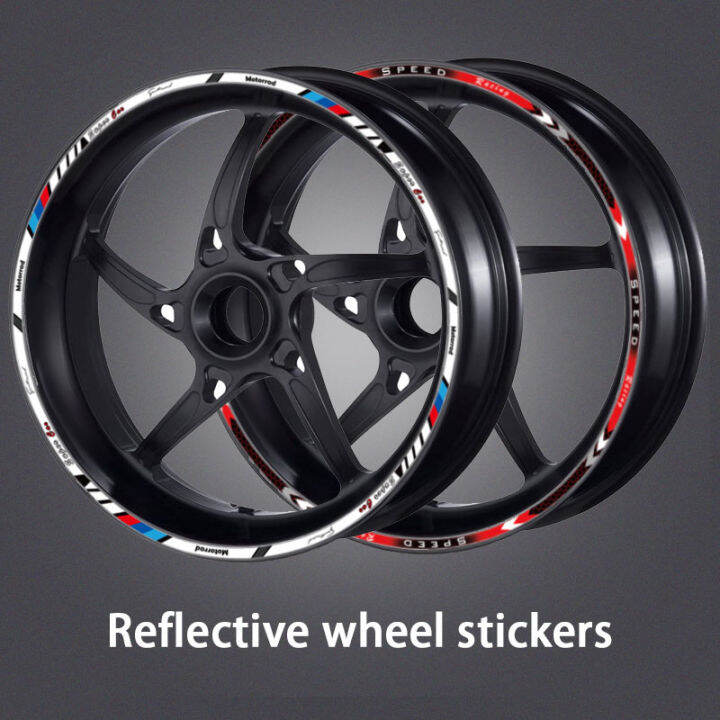 Motorcycle Wheel Hub Sticker 10121718 Car Decals Reflective Rim