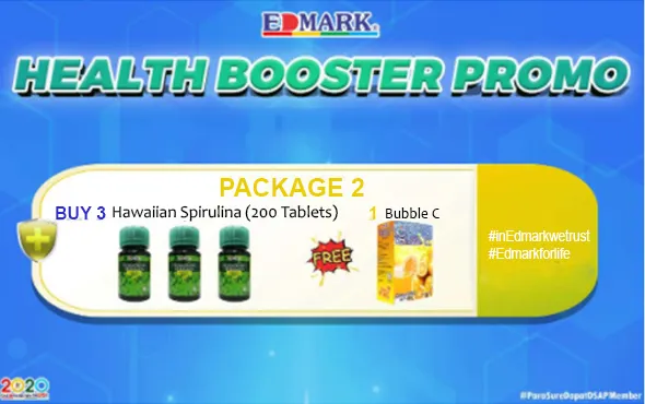 EDMARK 3 HAWAIIAN SPIRULINA (200 TABLETS) FREE BUBBLE C | Lazada PH