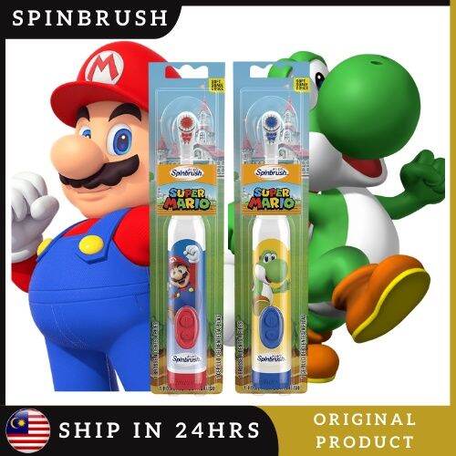 Super Mario Kid’s Spinbrush Electric Battery Toothbrush | Lazada