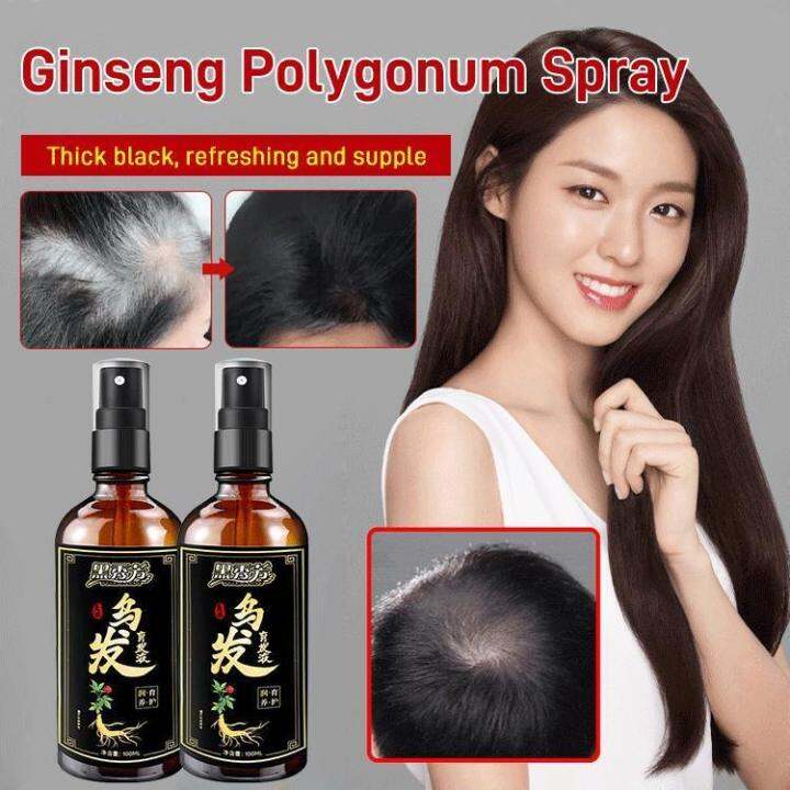 GiiMall Ginseng Polygonum Spray Herbal essence black hair lotion ...