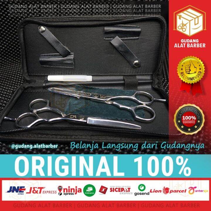 Gunting Set Potong Sasak VG Silver Alat Pangkas Rambut Salon Barbershop ...
